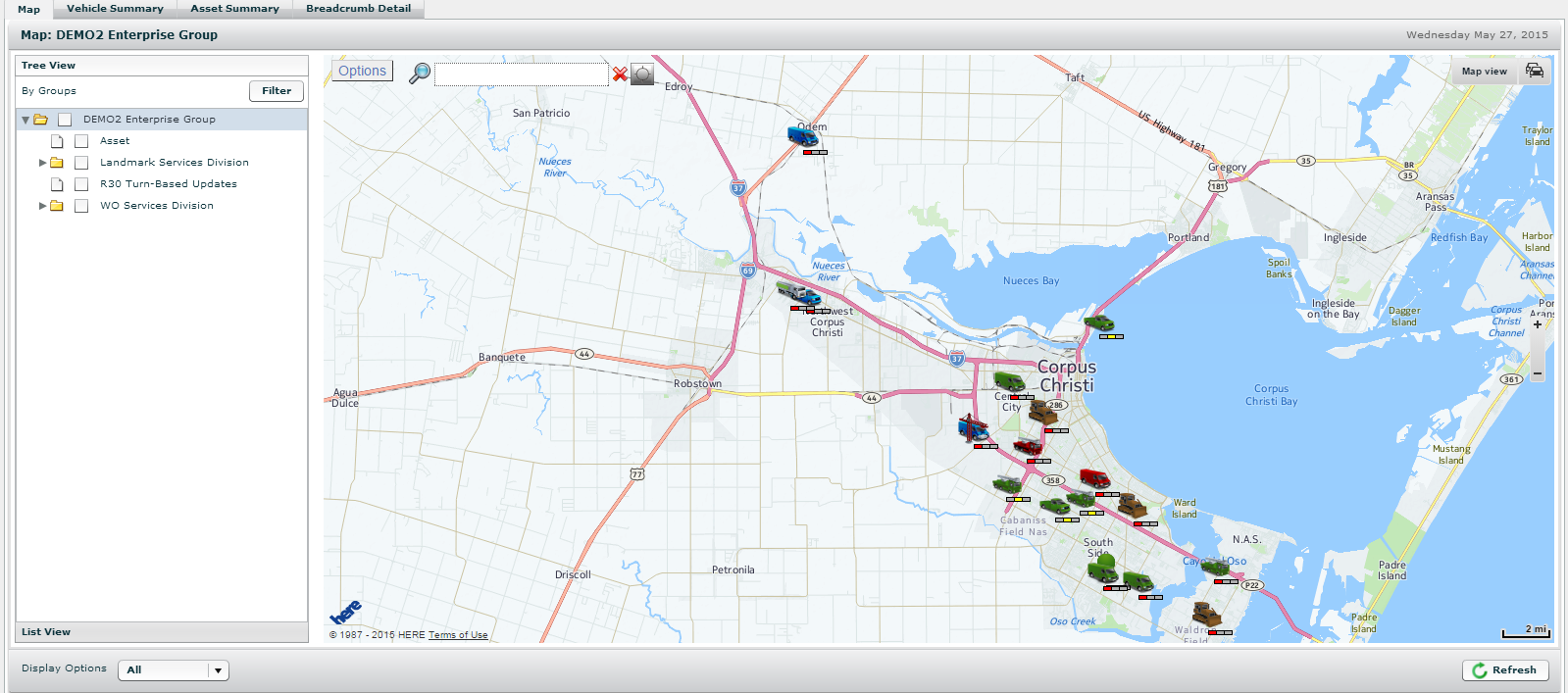 FleetOutlook Help - Map OverView