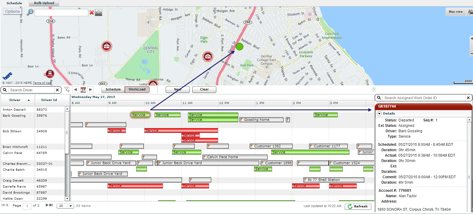 FleetOutlook Help - View a Work Order